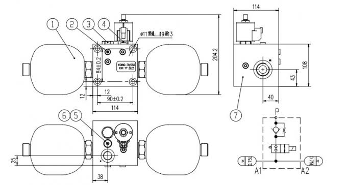 Pressure Safety Pilot Valve Solenoid Pilot Oil Supply Valve Block