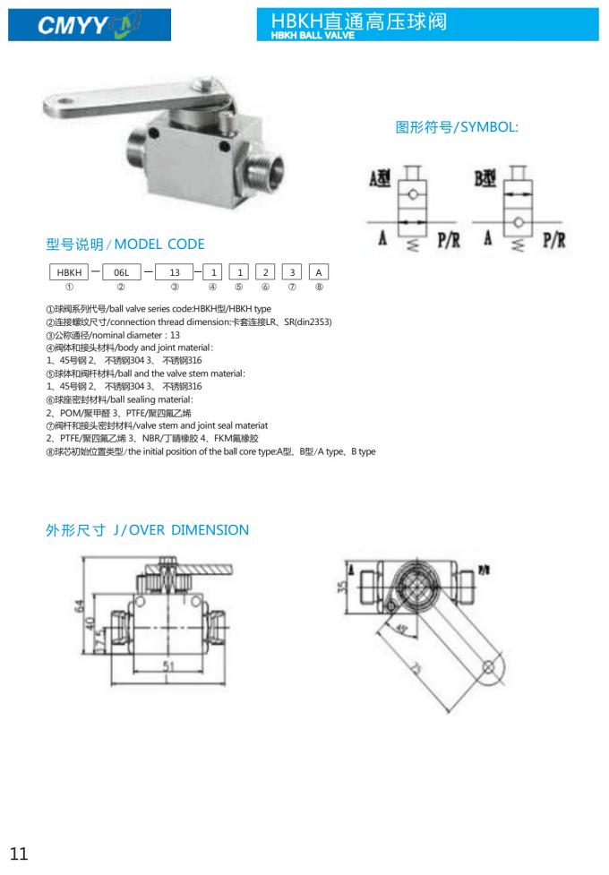 Hydraulic Flow Control Ball Valve 12V 2 Way High Pressure Ball Valves